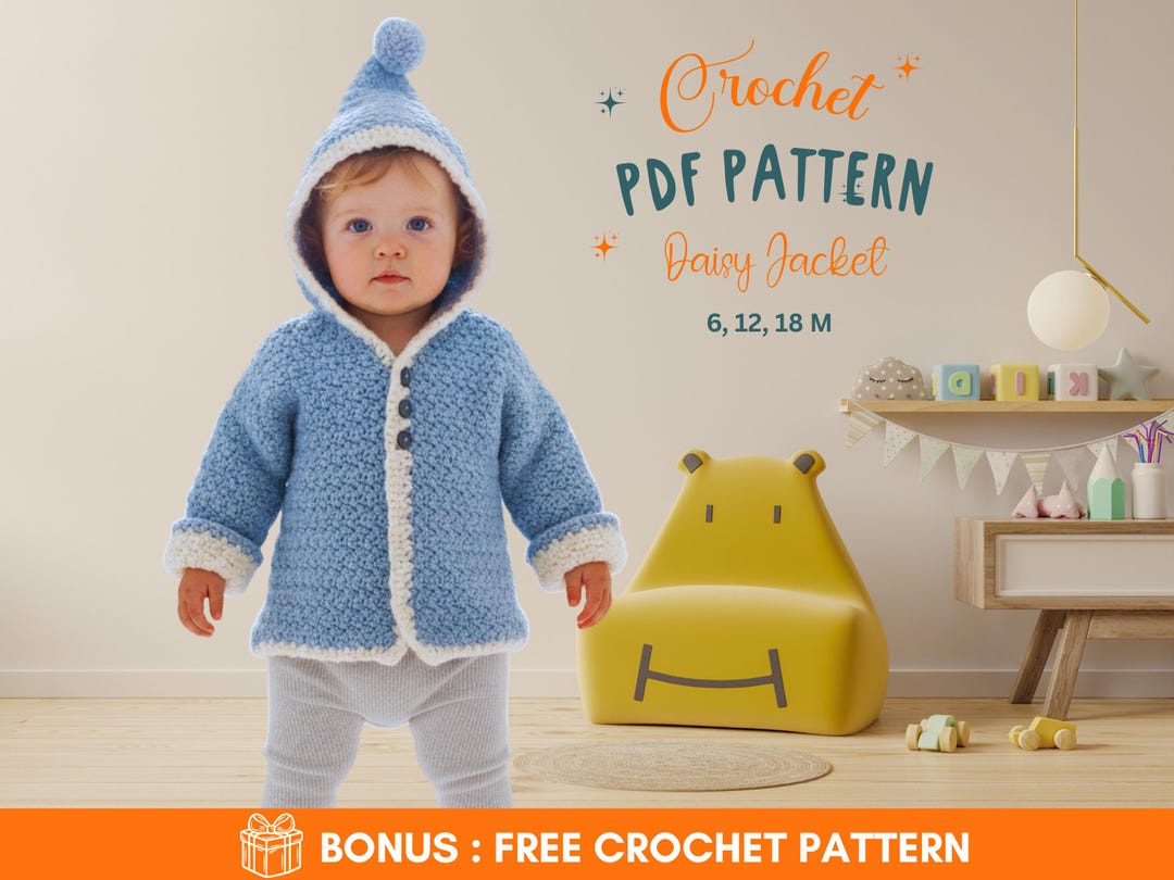 Baby Jacket Crochet Pattern | Hooded Kids Coat | Cozy Infant Crochet 6 ...