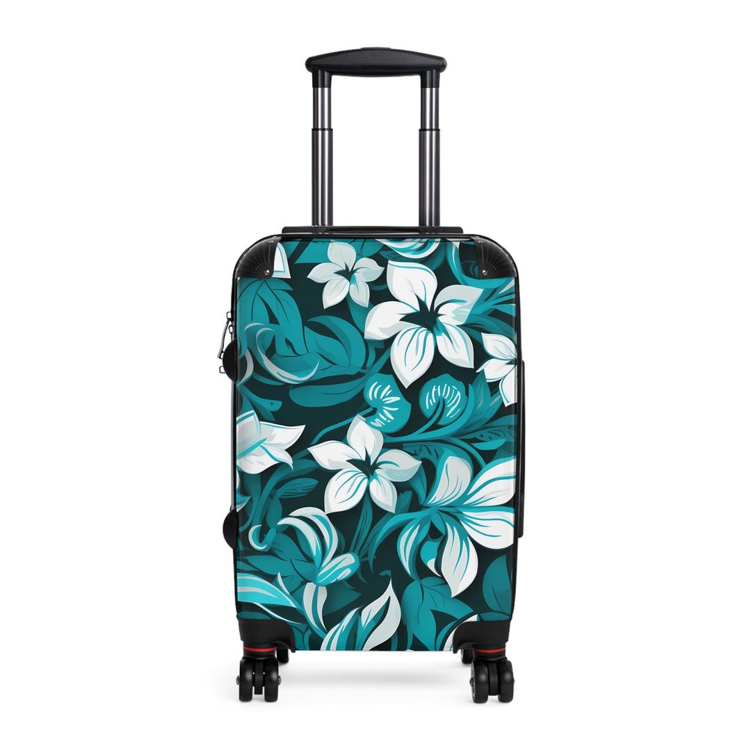Clamshell Swivel Suitcase (3 Sizes, Hawaiian Aqua) - Etsy