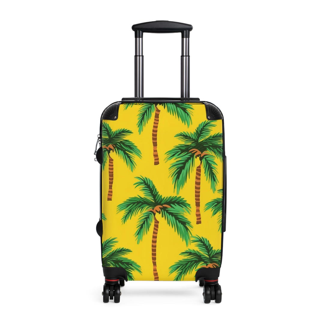Clamshell Swivel Suitcase (3 Sizes, Palmtree Sunrise) - Etsy