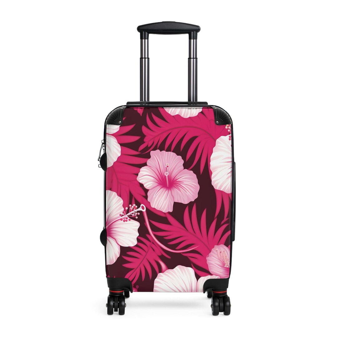 Clamshell Swivel Suitcase (3 Sizes, Hawaiian Rose) - Etsy UK