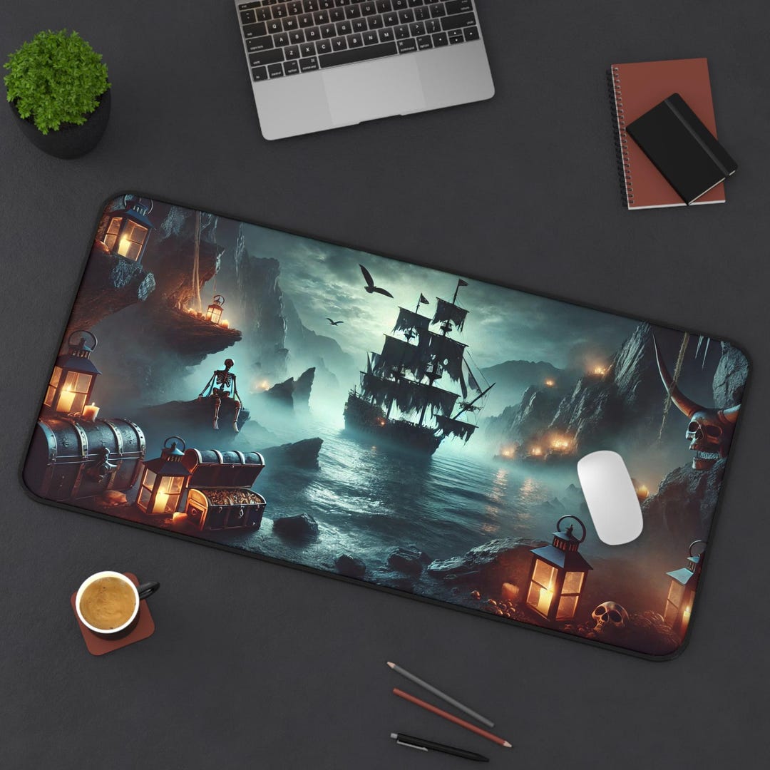 Pirate Ship Desk Mat - Large Mouse Pad - Pirates of the Caribbean XXL ...