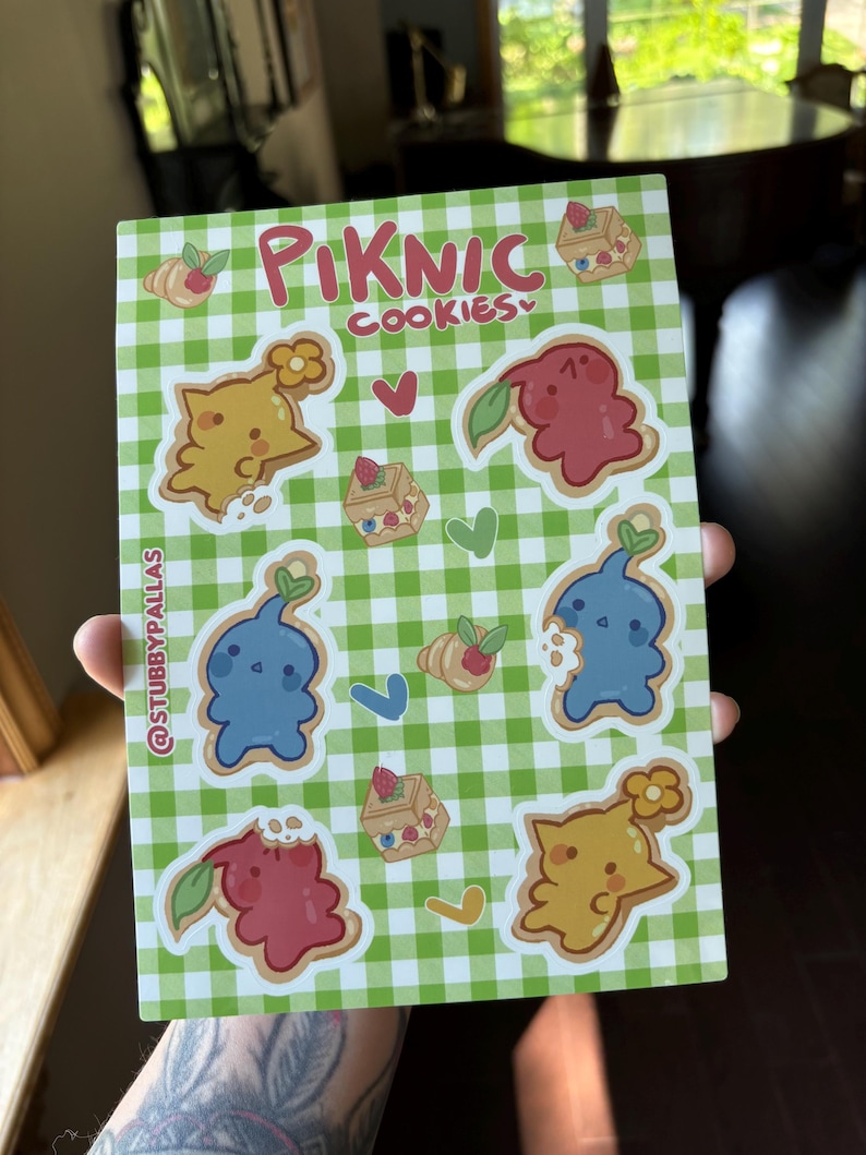 Pikmin Piknic Cookies Sticker Sheet | Matte Vinyl Planner Journal ...