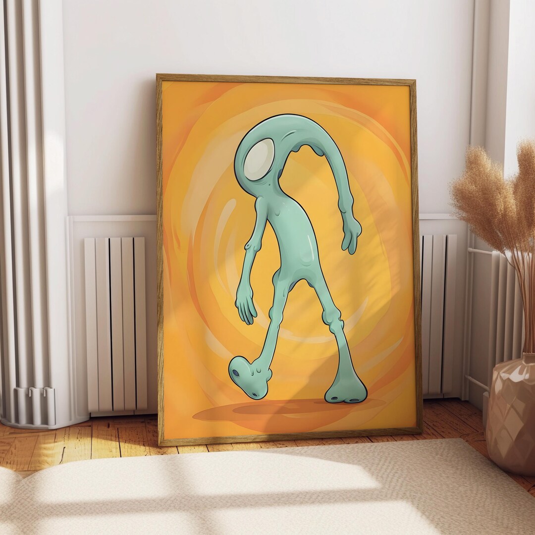 Alien Art Vibrant Poster, Bold and Brash Art , Modern Wall Hanging ...