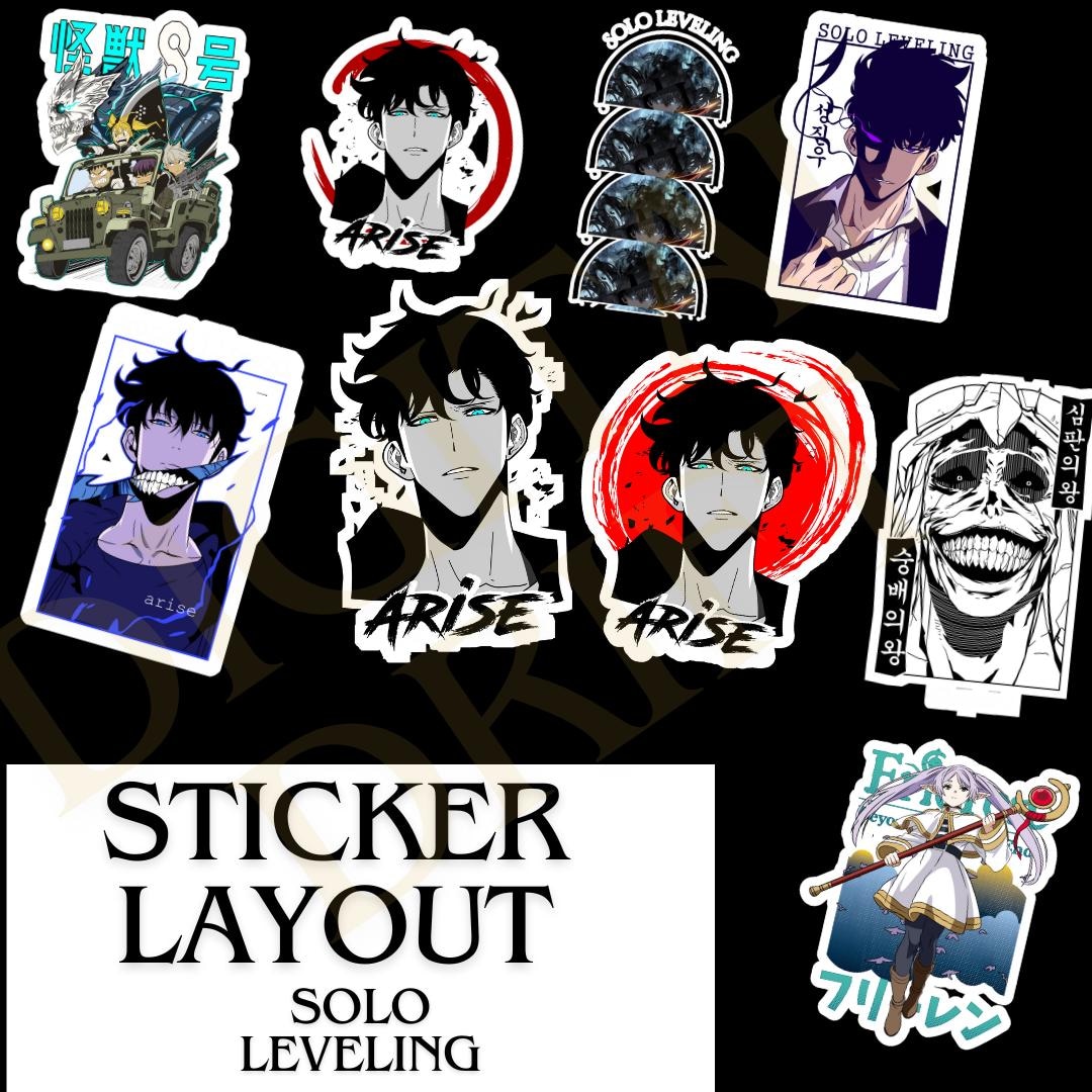 55 Solo Leveling Sticker Layout, Design Bundle, Best Sticker Layout ...