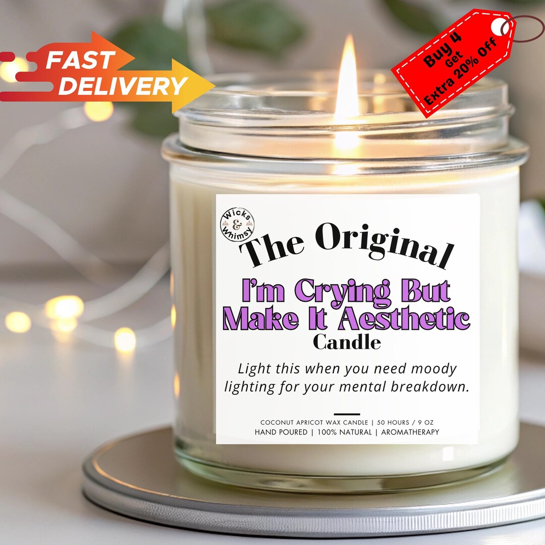 I'm Crying Scented Candle, Millennial Humor Gift - Etsy