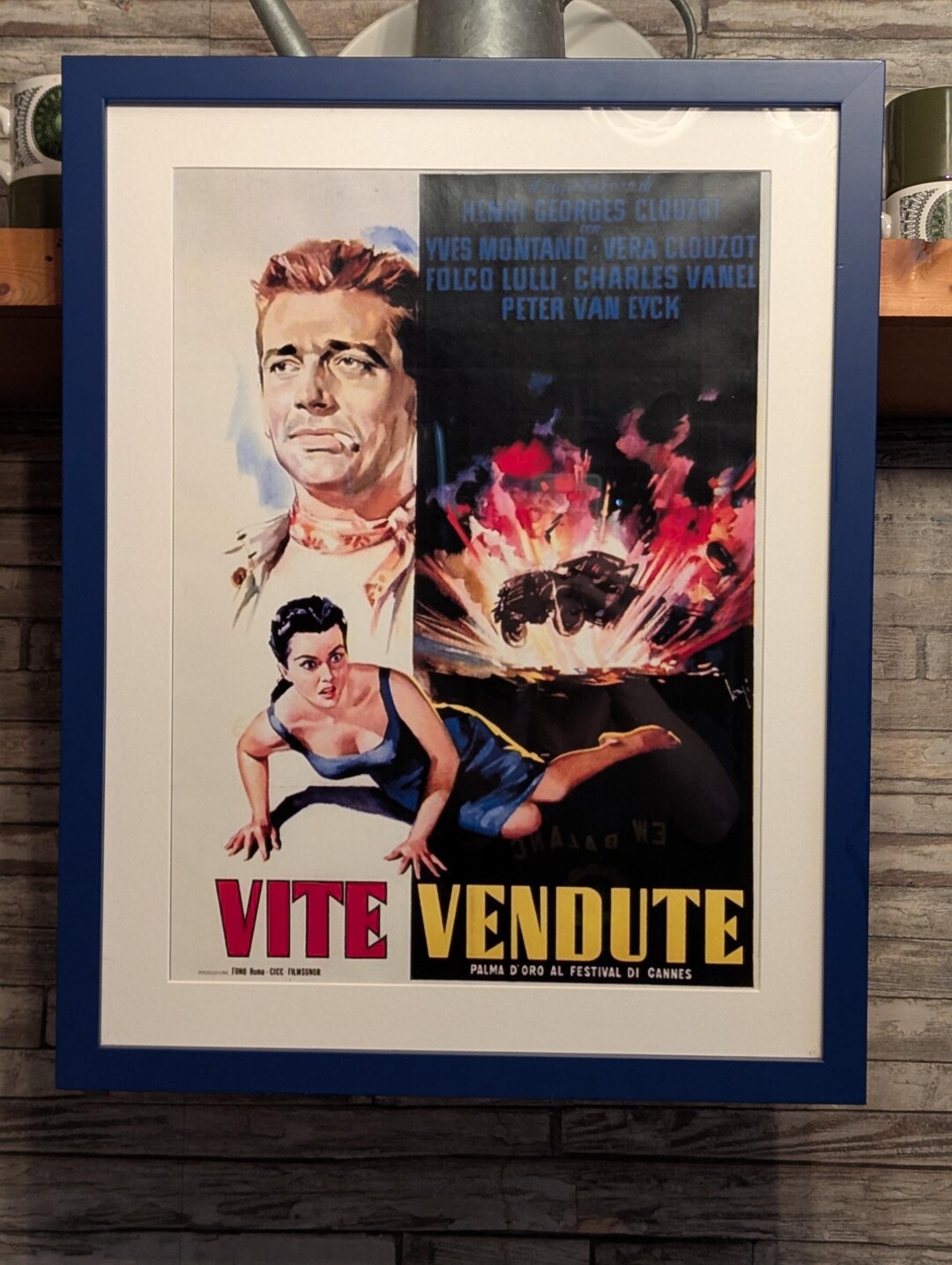 Large Framed Retro Print From the Cult Classic Vintage French Film Vite ...