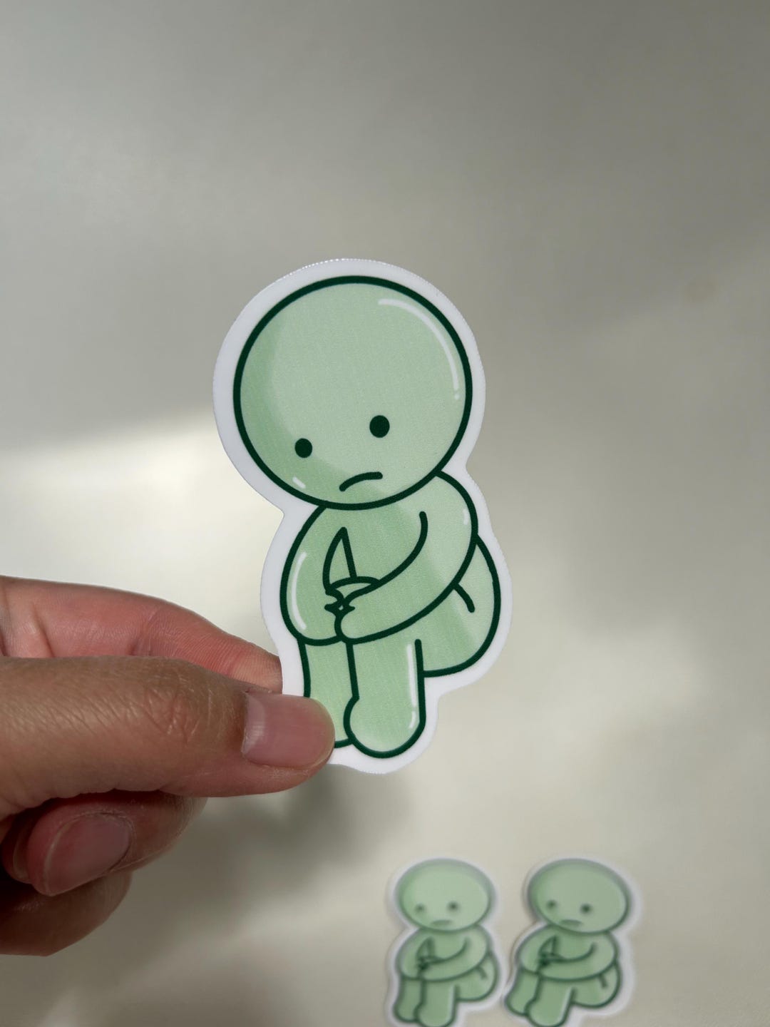 Smiski Fanart Vinyl Sticker Matte Overlay - Bottle, Laptop, Planner ...