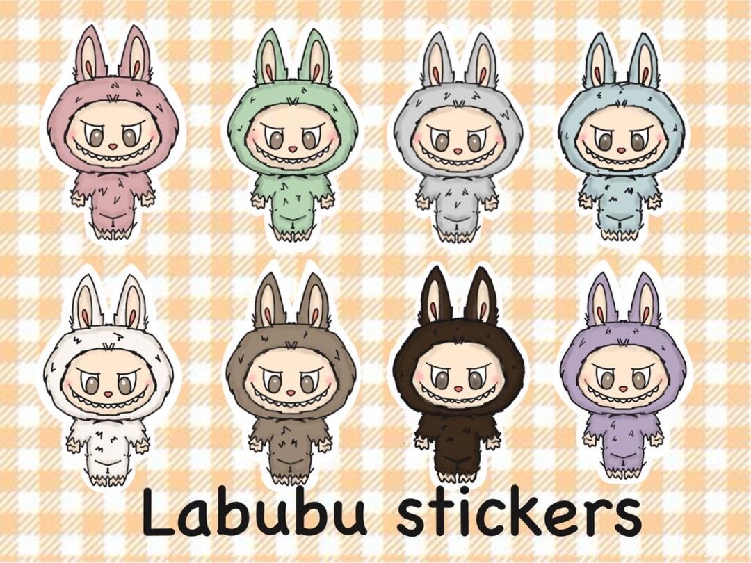 Labubu Vinyl Sticker Matte Overlay - Journal, Agenda, Planner, Laptop ...