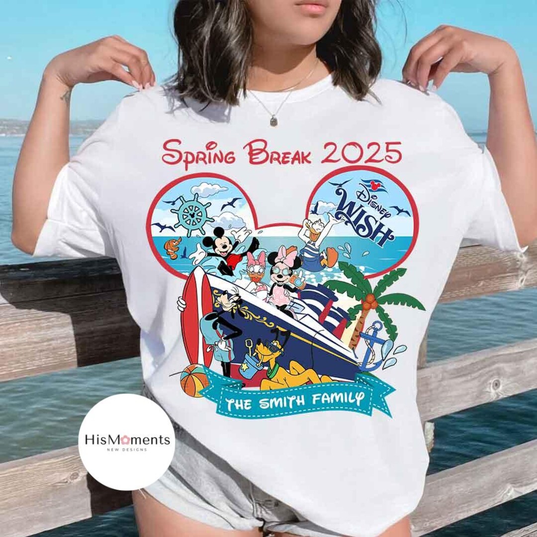 Personalized Disney Spring Break 2025 Shirt, Mickey and Friends Spring ...