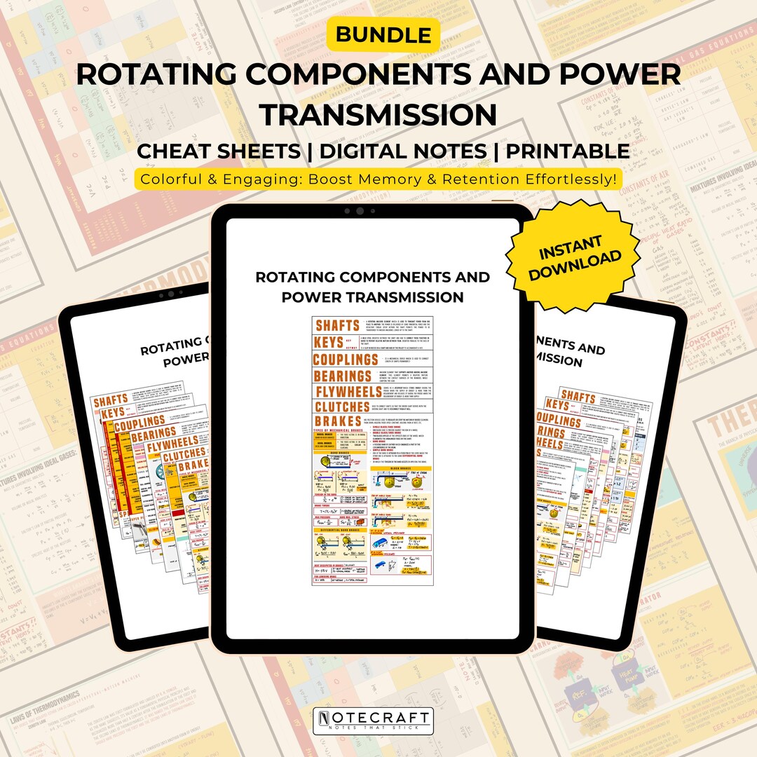Rotating Components and Power Transmission | Comprehensive Study Guide ...