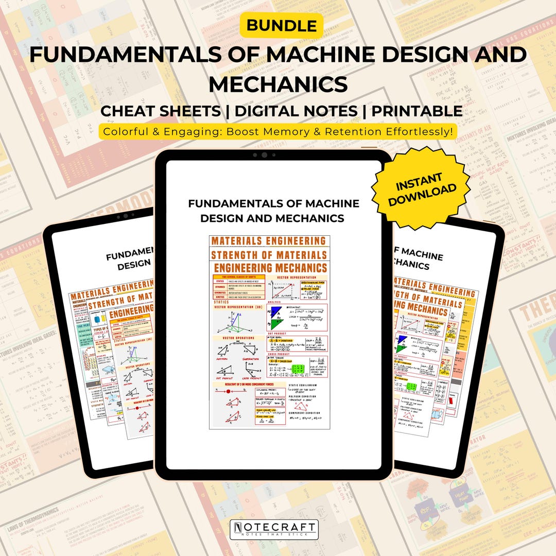 Fundamentals of Machine Design and Mechanics | Comprehensive Study ...