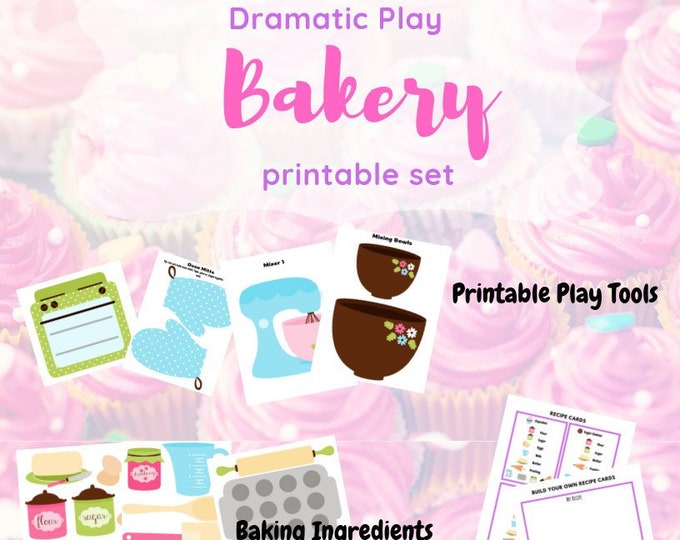 Dramatic Play Bakery Printable Set for Pretend Play & Learning in Class ...
