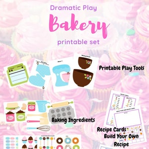 Dramatic Play Bakery Printable Set for Pretend Play & Learning in Class ...
