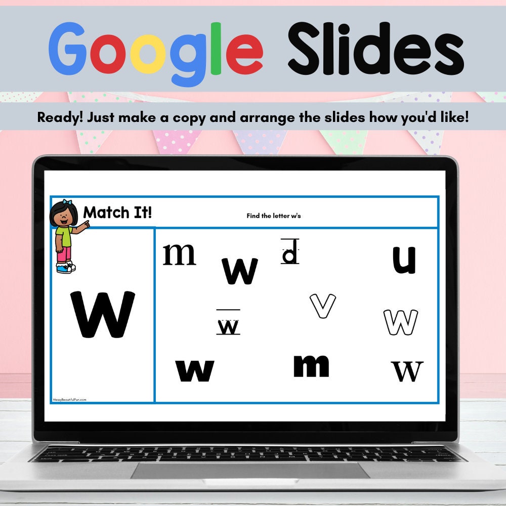 Google Slides Match It Alphabet Letter Recognition Game for Homeschool ...