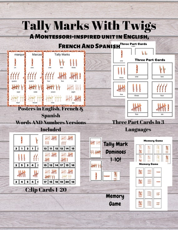 Marcas De Conteo Spanish Tally Marks From One To Five. Lines Or Sticks
