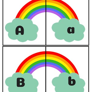Rainbow Uppercase Lowercase Letter Match Puzzles - Etsy