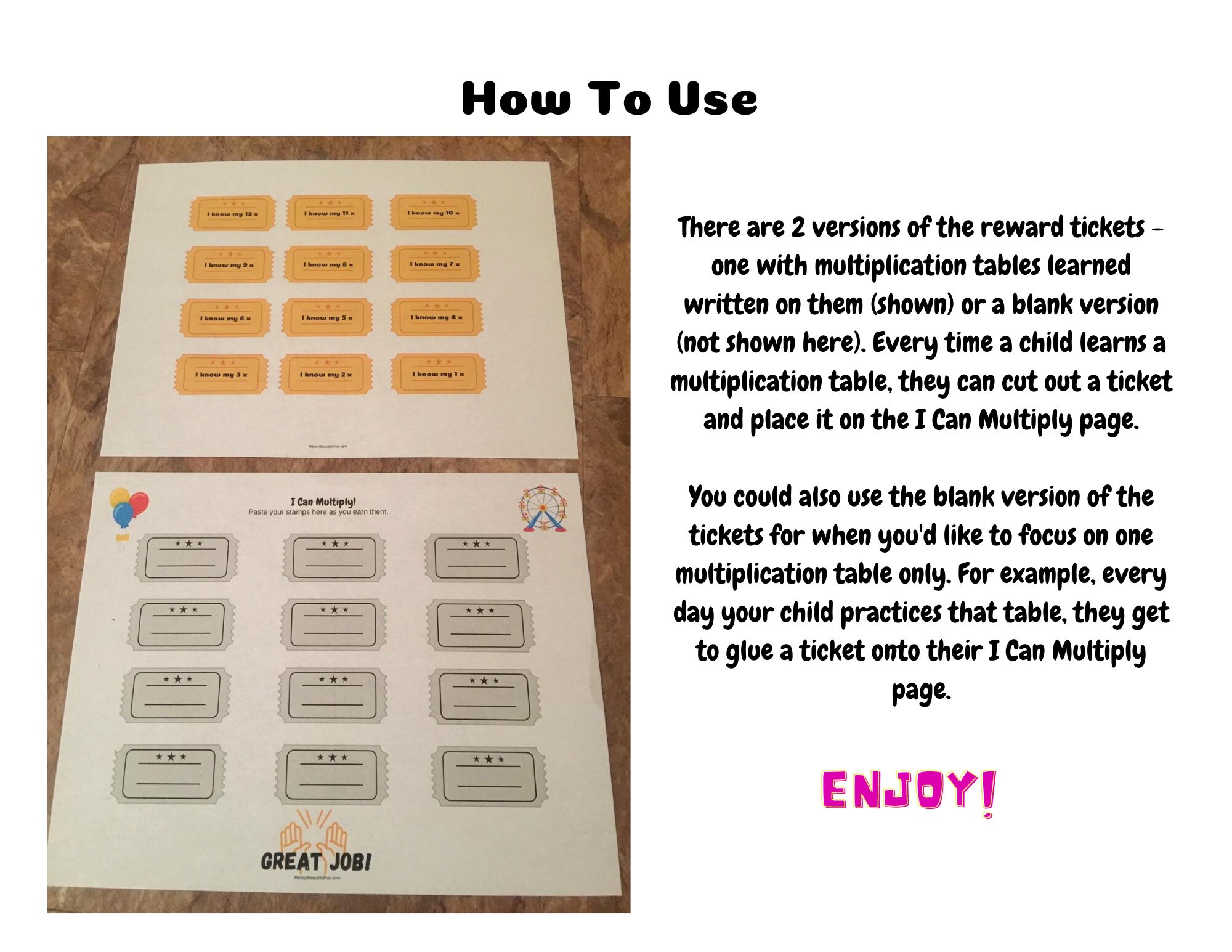 Multiplication Ferris Wheel Printable - A Fun and Low Prep Way to ...