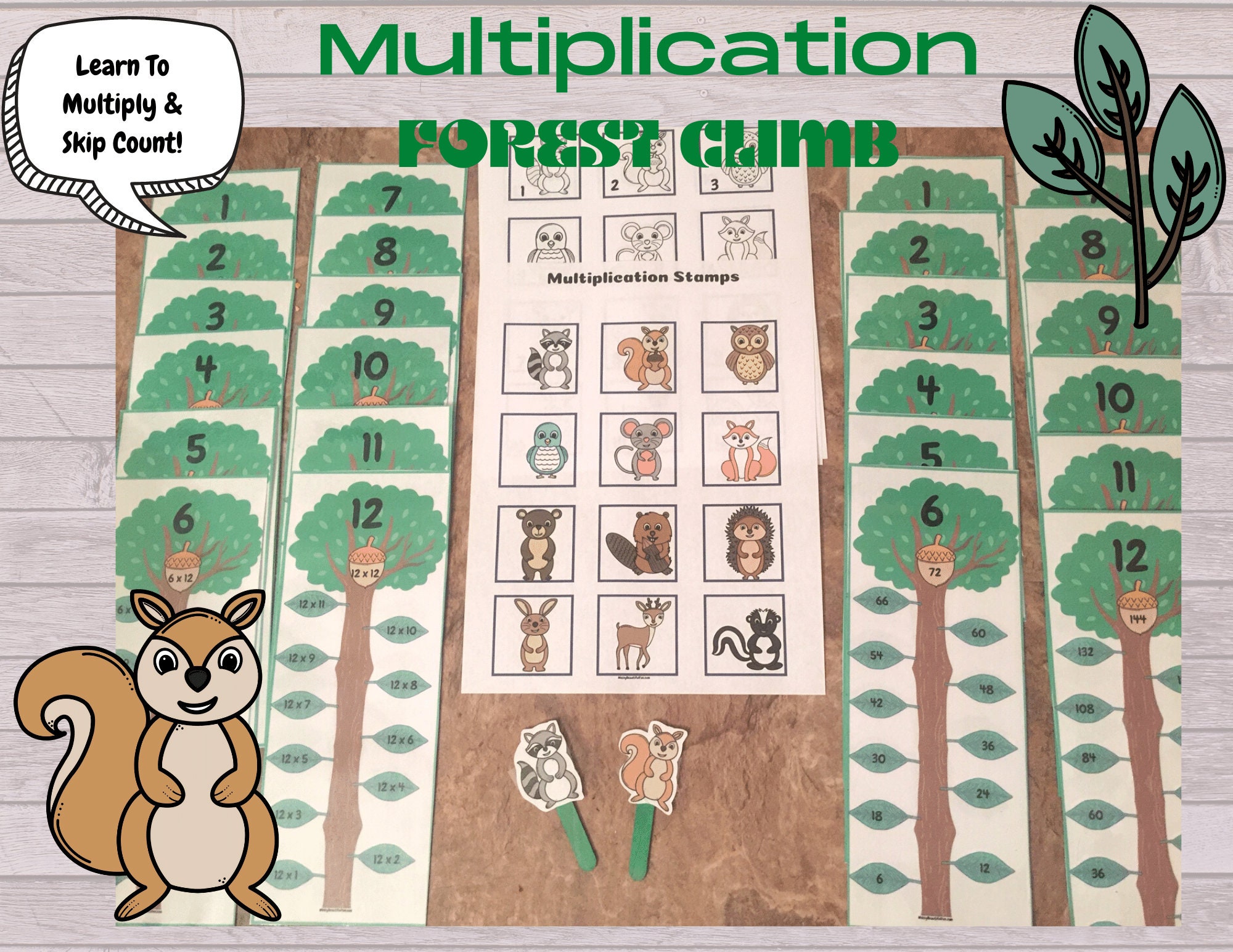 Multiplication Forest Climb A Fun and Easy Way to Practice Times Tables ...