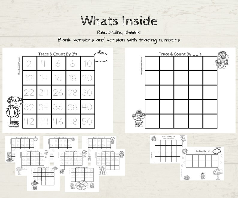 Skip Counting to 100 in the Garden! Printable Unit - Etsy