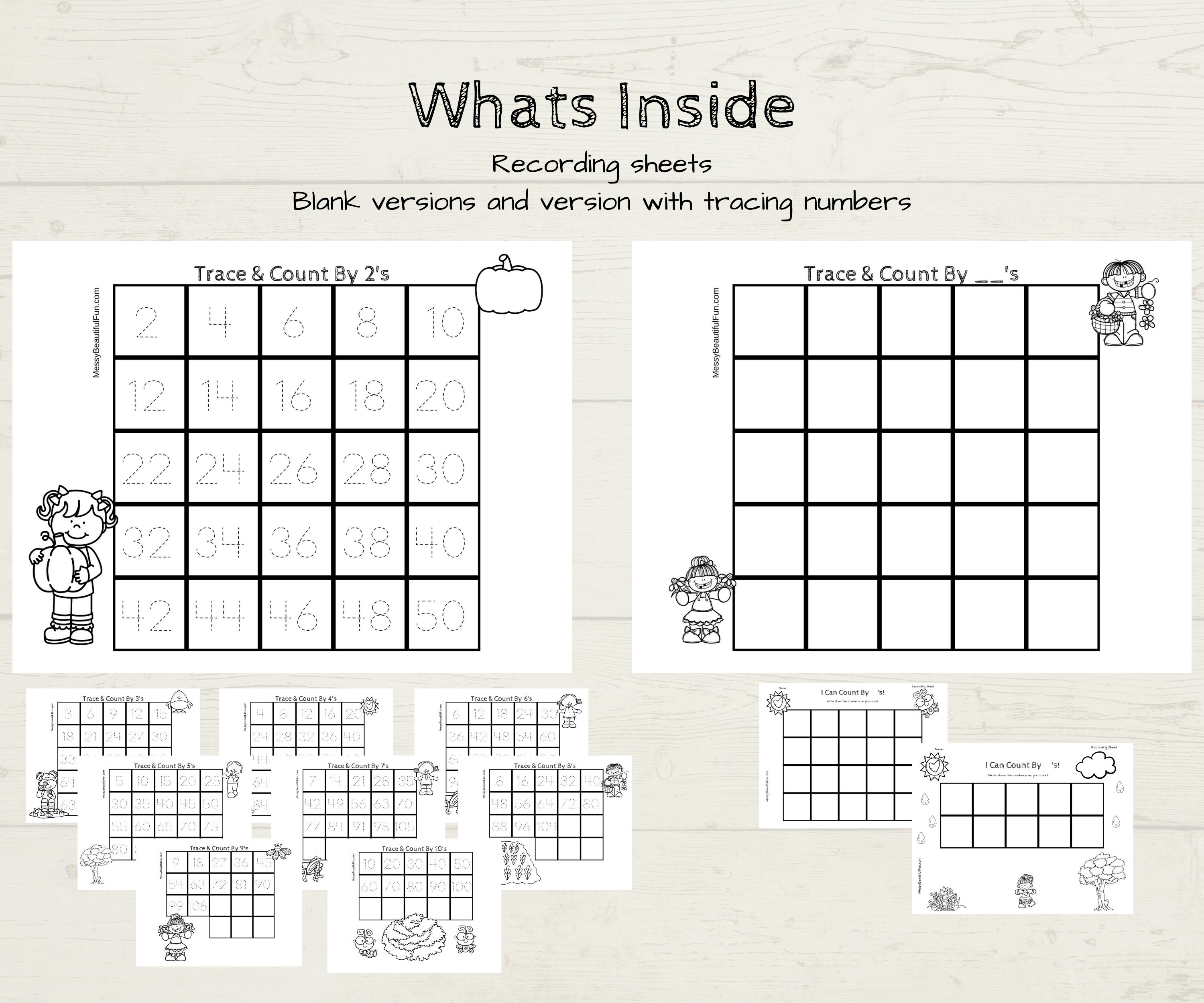 Skip Counting to 100 in the Garden! Printable Unit - Etsy