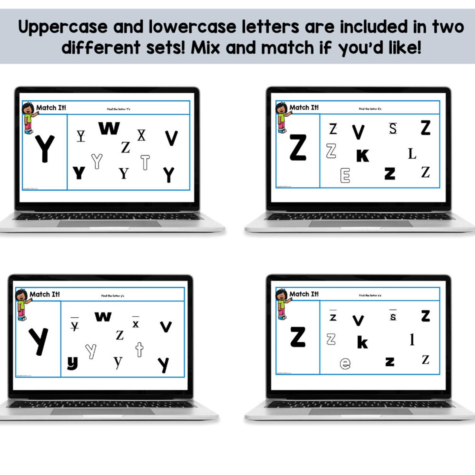 Google Slides Match It Alphabet Letter Recognition Game for - Etsy