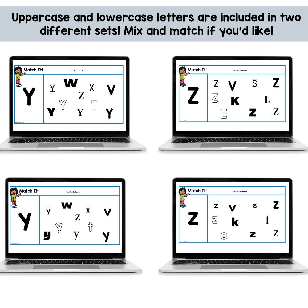Google Slides Match It Alphabet Letter Recognition Game for Homeschool ...