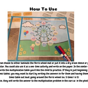 Multiplication Ferris Wheel Printable - A Fun and Low Prep Way to ...