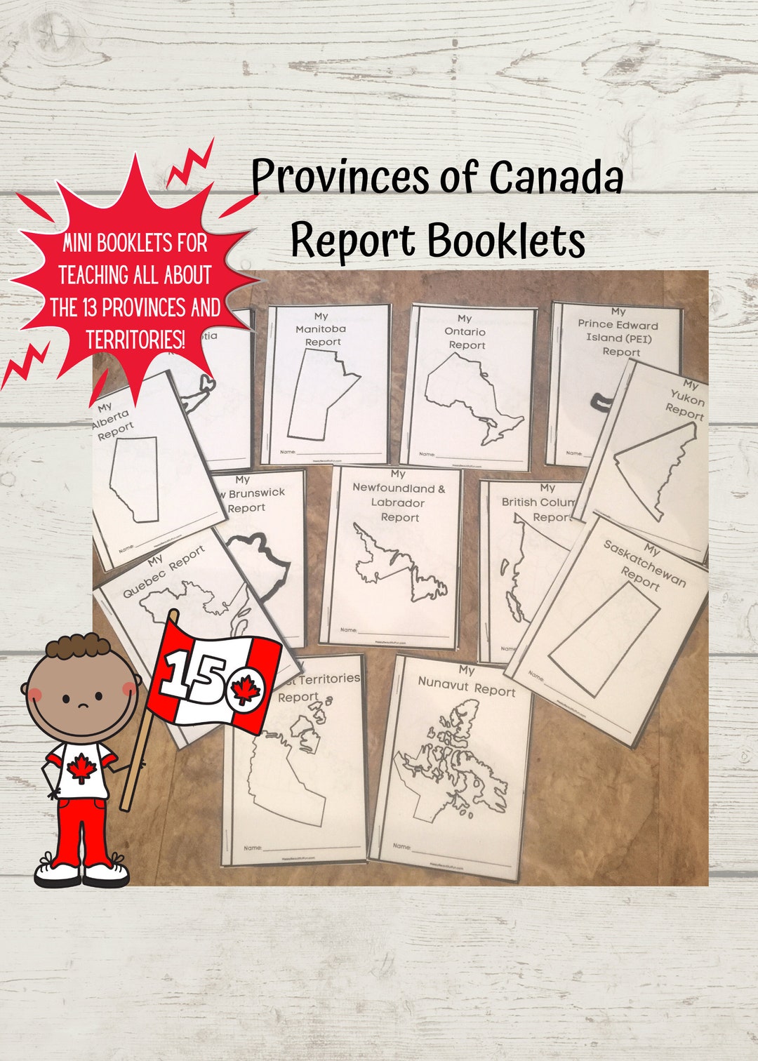 Canada Province Mini Booklets for Homeschool and Classroom Geography ...