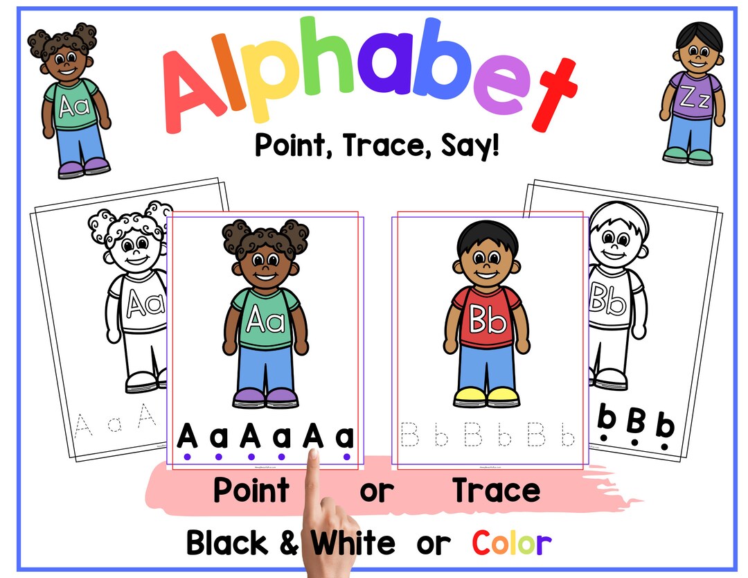 Alphabet Phonics Posters Point Trace Say for Classroom or Homeschool - Etsy