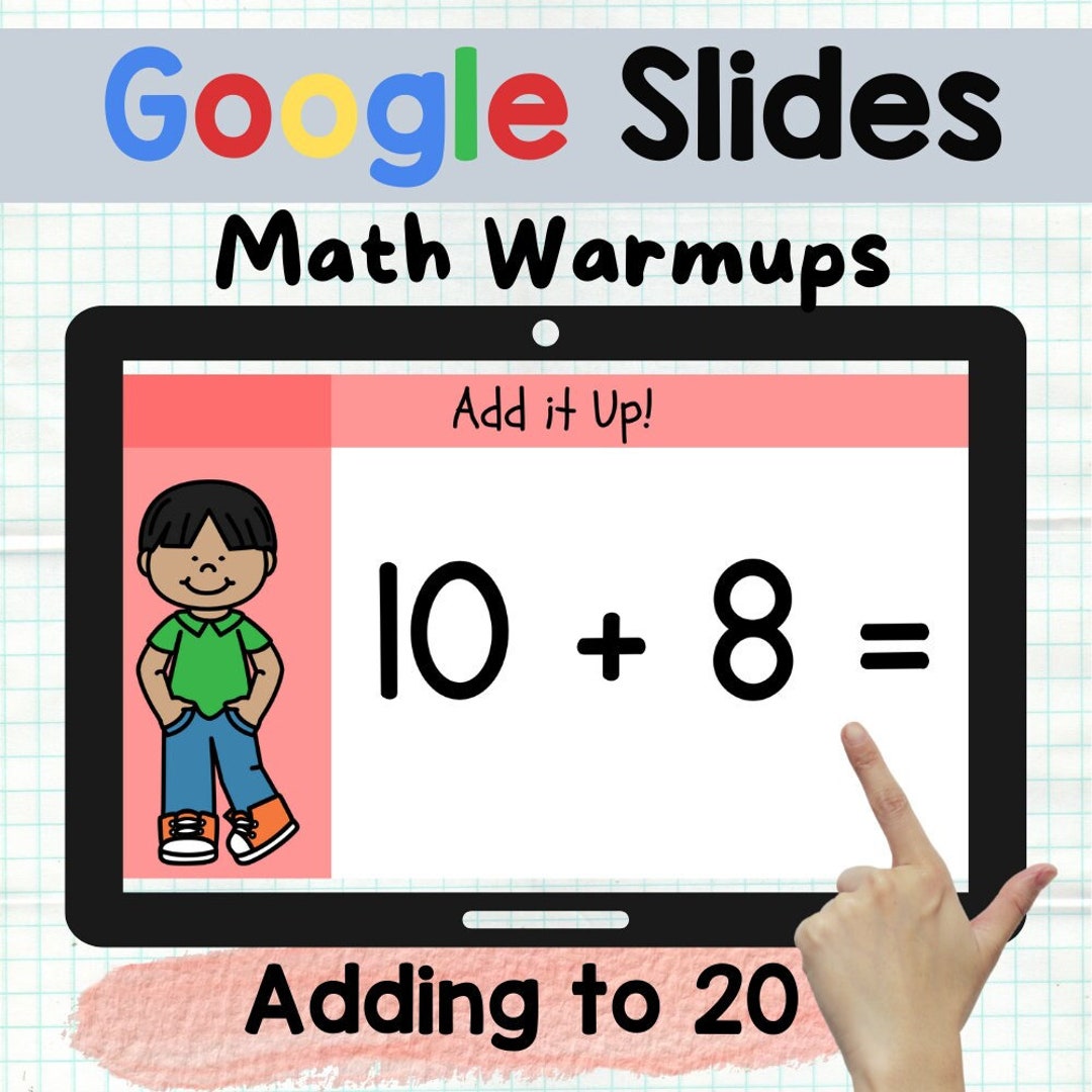 Addition to 20 Google Slides Math Warmups - Etsy