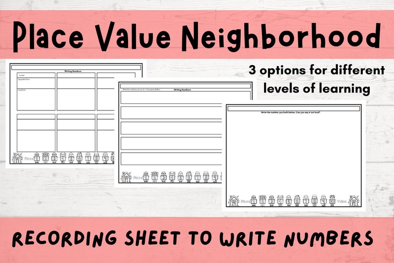 Place Value Neighborhood Math Unit (digital Download) - Etsy