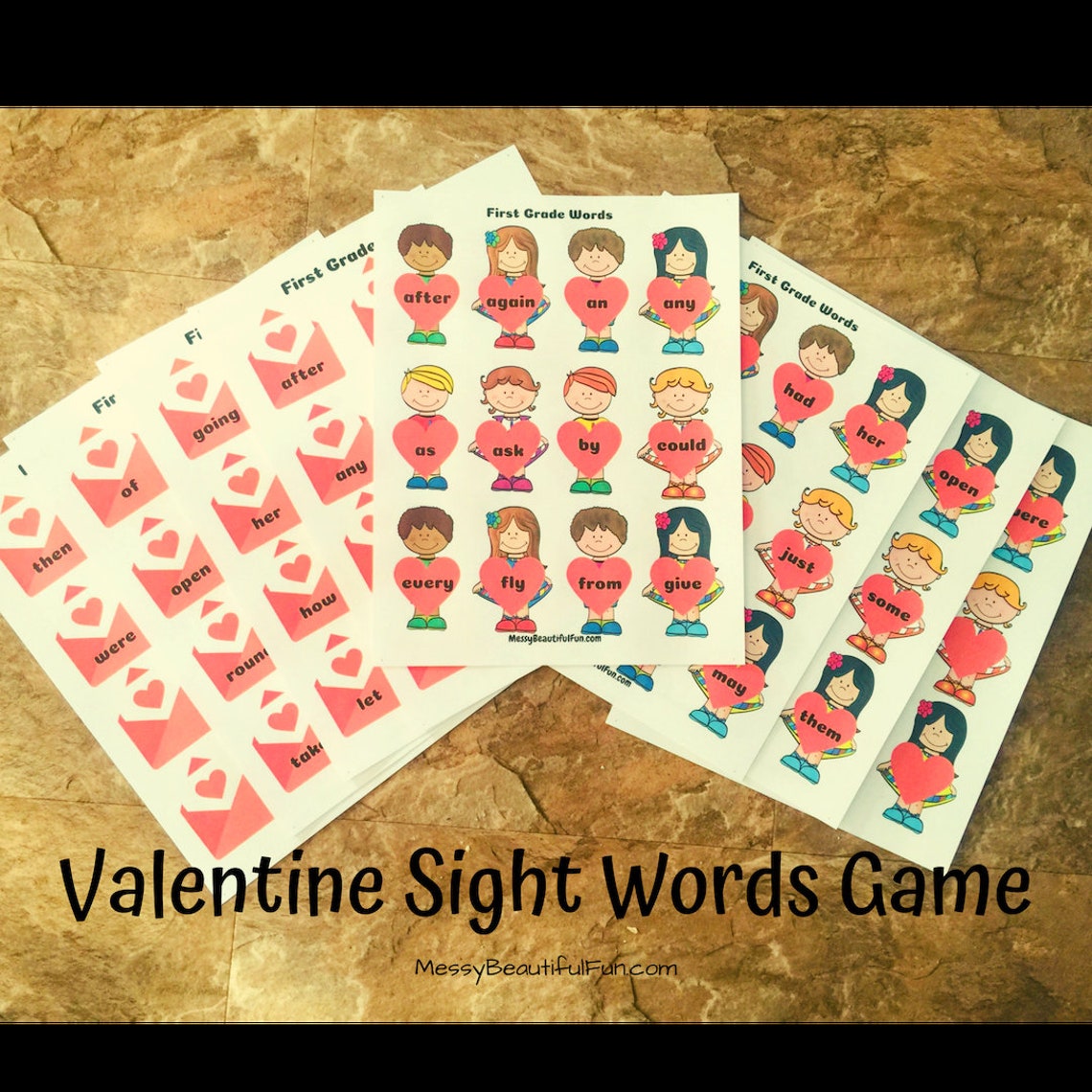Valentines Dolch Sight Word Printable Game | Etsy