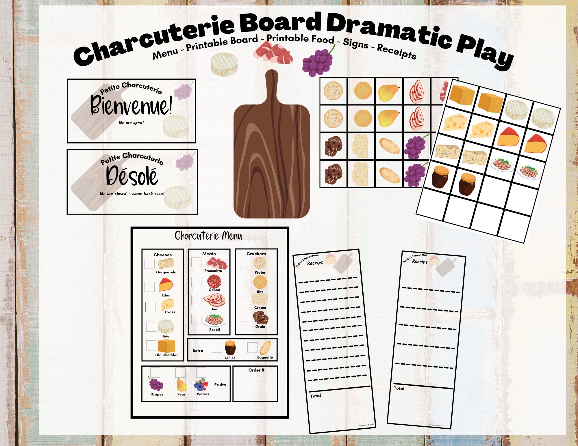 Charcuterie Pretend Play Dramatic Play Printables for Learning and Fun ...