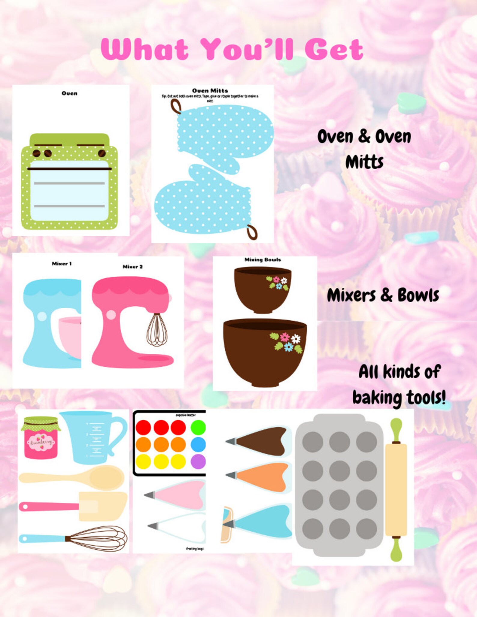 Dramatic Play Bakery Printable Set for Pretend Play & Learning in Class ...