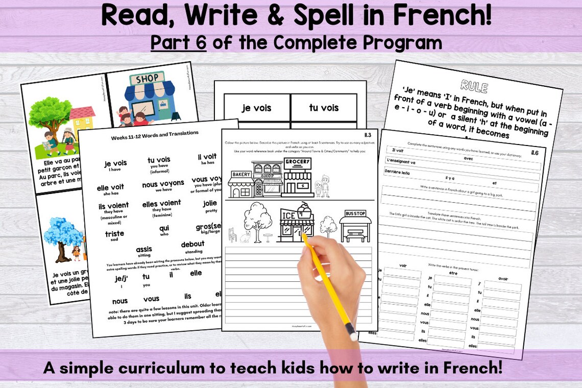 French Writing Program Part 6 for FSL Beginner Writers - Etsy
