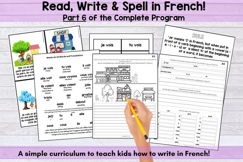 French Writing Program Part 6 for FSL Beginner Writers - Etsy