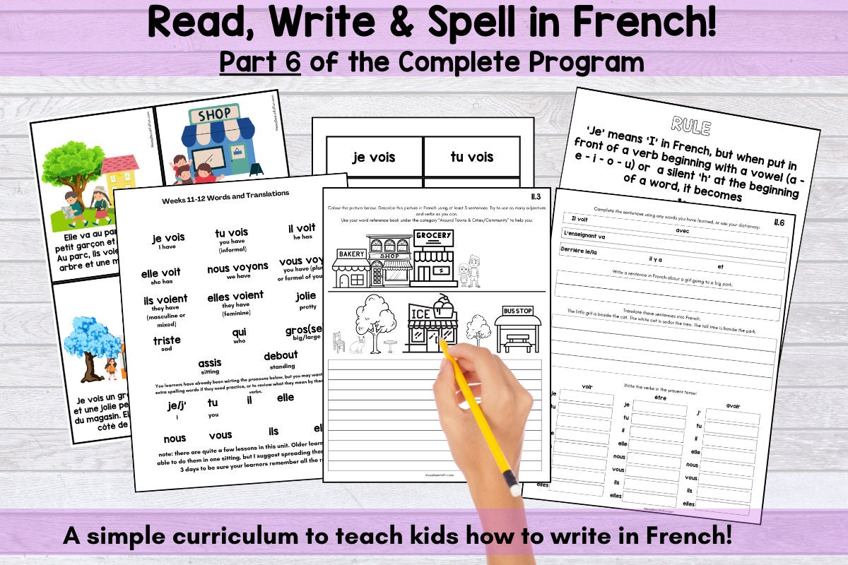 French Writing Program Part 6 for FSL Beginner Writers - Etsy