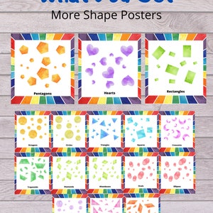 Shapes Learning Printable Pack Montessori Inspired Centers for Home ...
