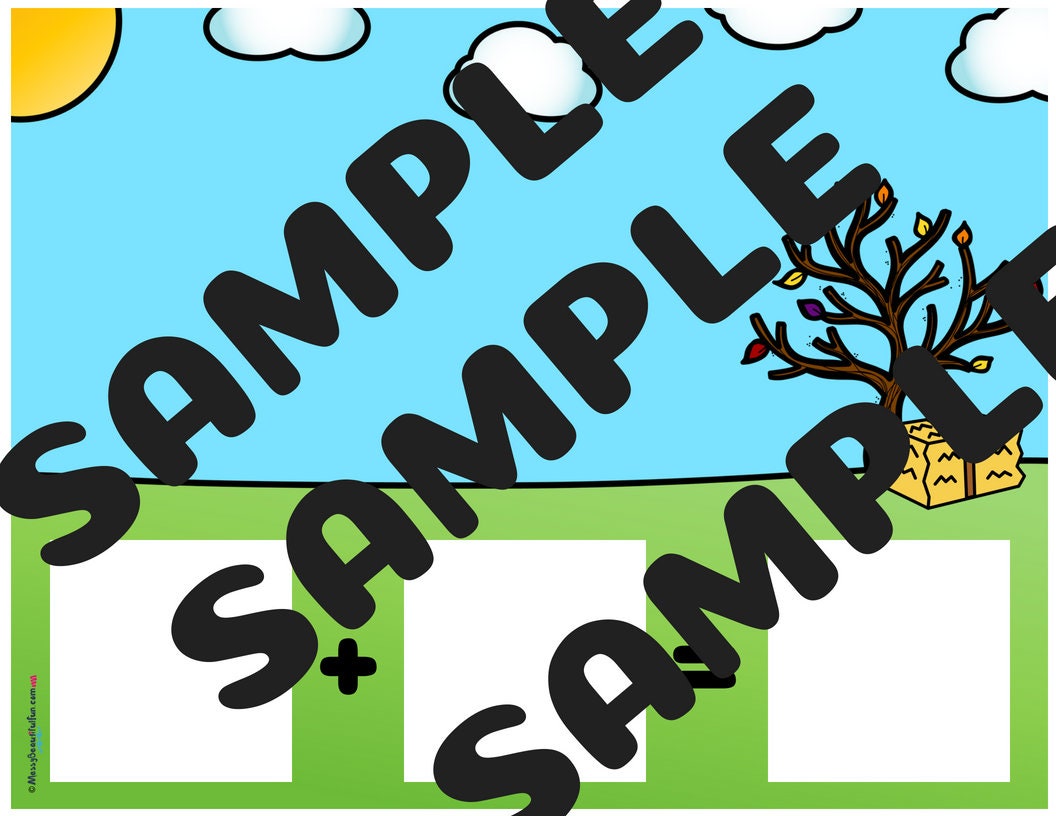 Printable Addition and Subtraction Mats With Counters - Etsy