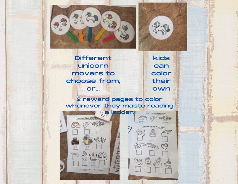 Unicorn Blends Ladders A Fun Way to Teach Phonics Blends - Etsy