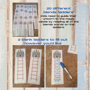 Unicorn Blends Ladders - A Fun Way to Teach Phonics Blends - Etsy