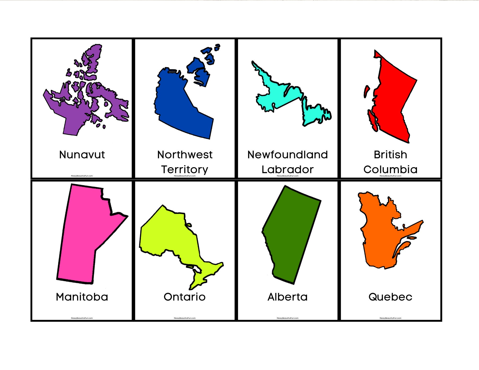 Canada Map Geography Games - Etsy
