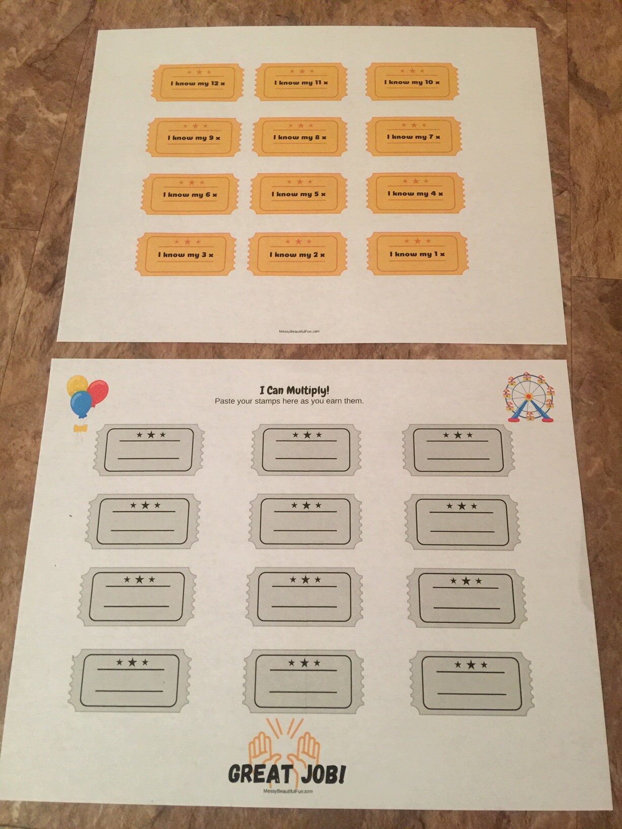 Multiplication Ferris Wheel Printable A Fun and Low Prep Way to ...
