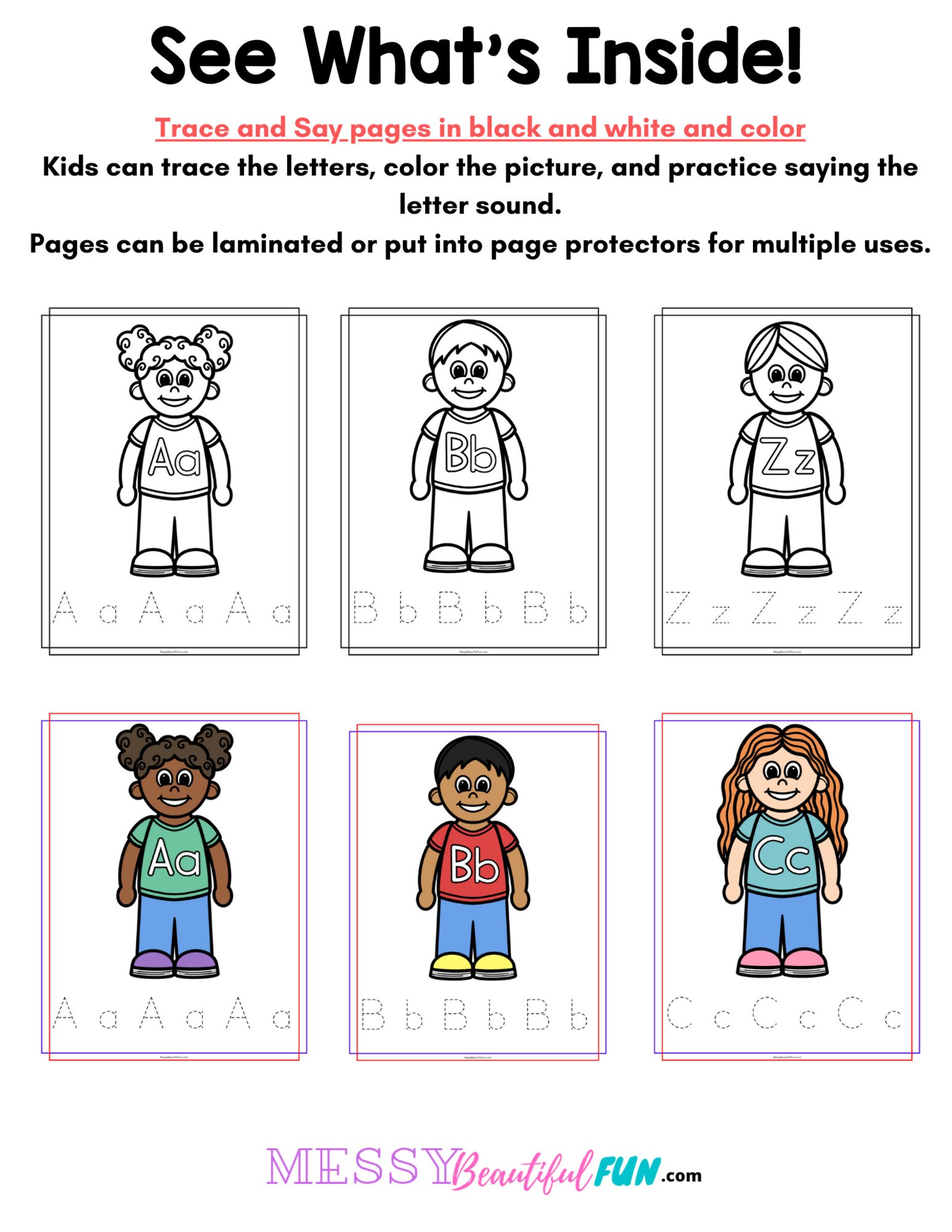 Alphabet Phonics Posters Point Trace Say for Classroom or Homeschool - Etsy