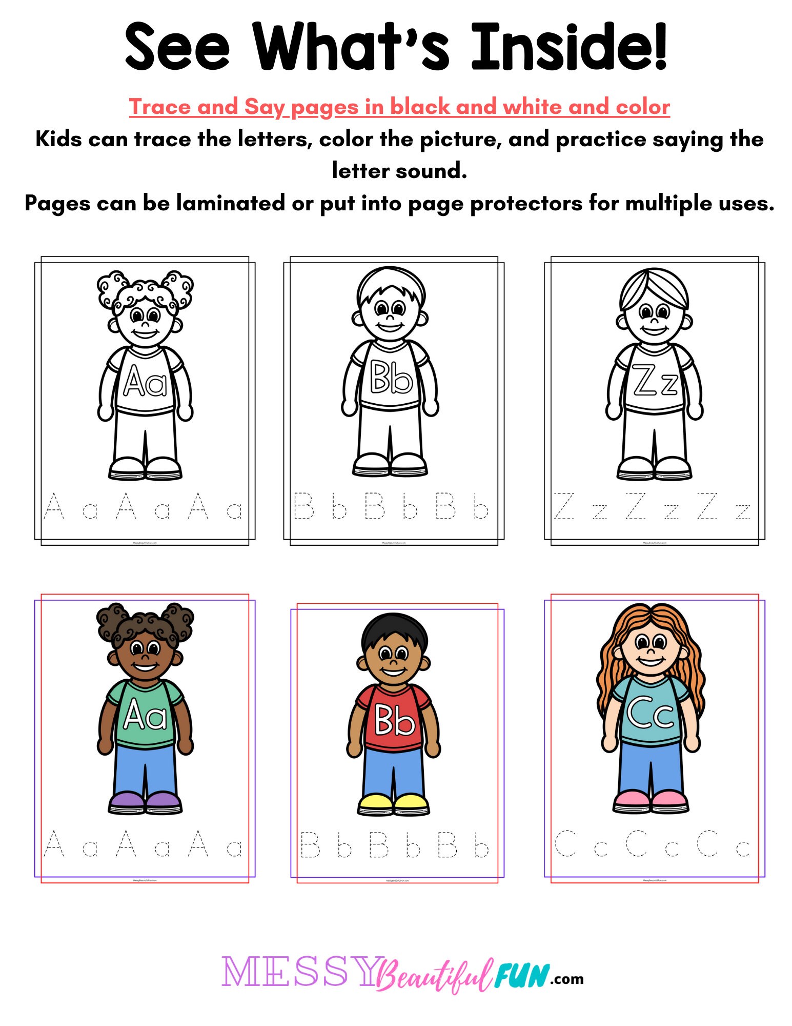 Alphabet Phonics Posters Point Trace Say for Classroom or Homeschool - Etsy