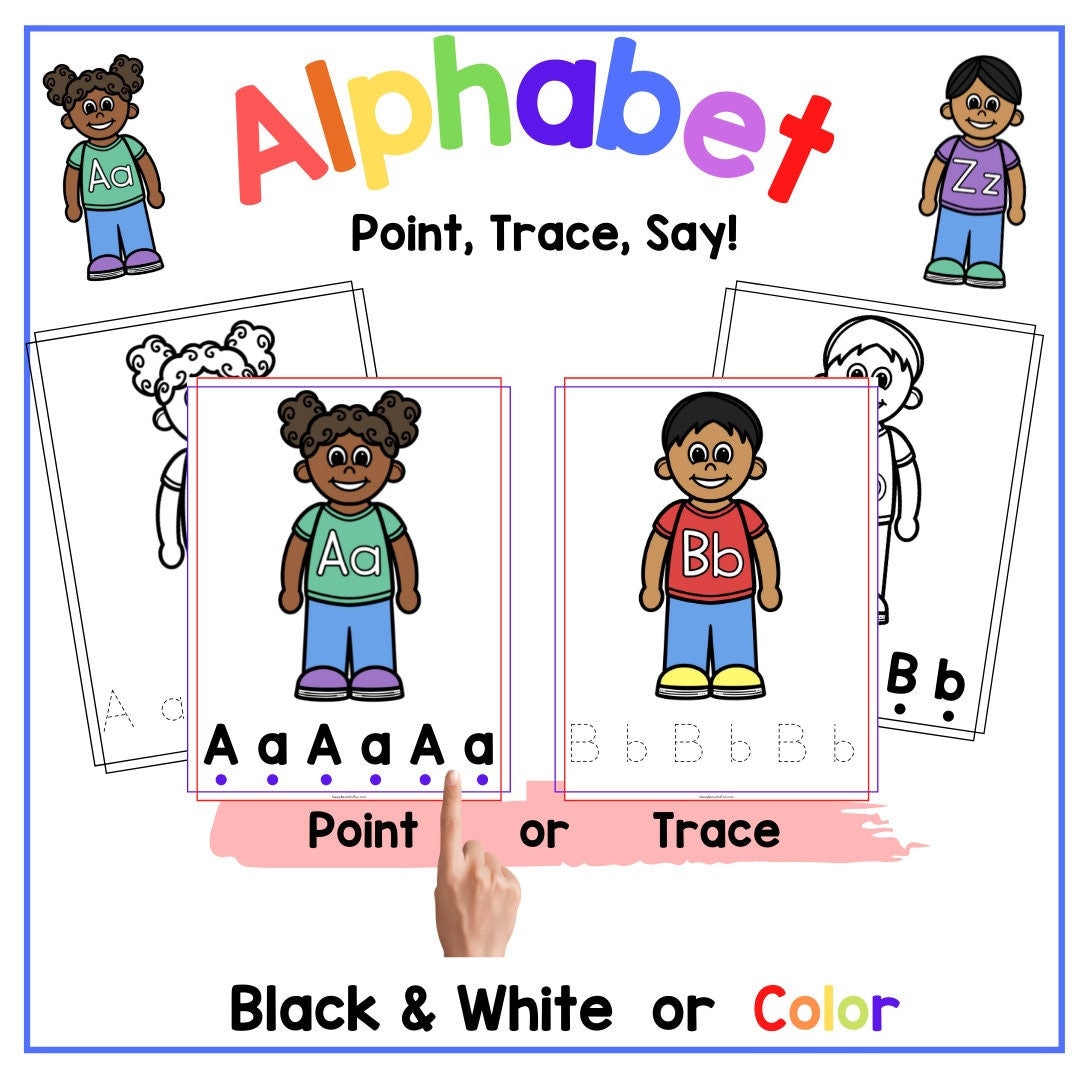 Alphabet Posters Point and Say Phonics and Letter Practice for ...