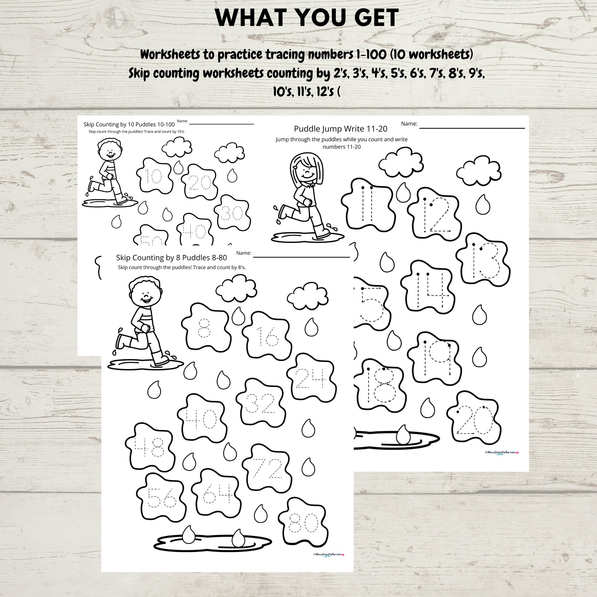 Count and Skip Counting Puddle Jump to 100! Learn Skip Counting and ...