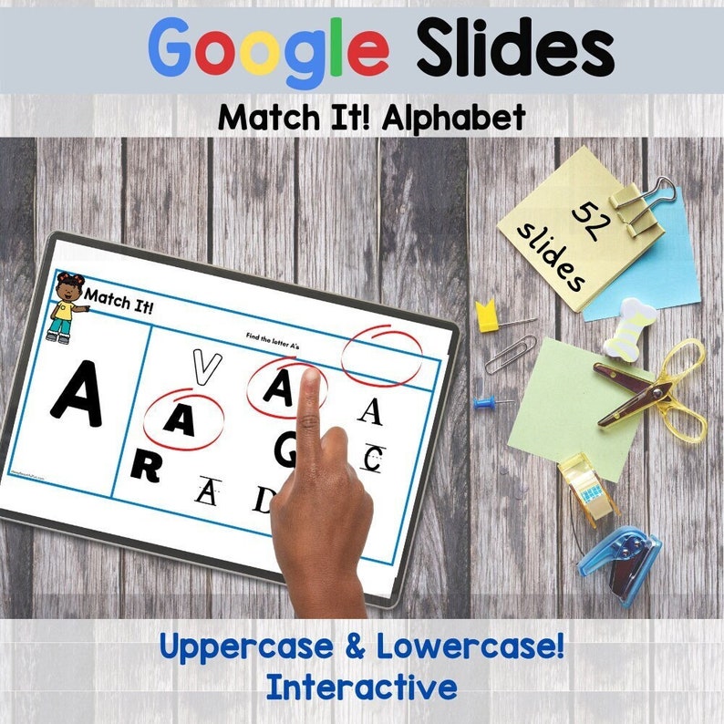 Google Slides Match It Alphabet Letter Recognition Game for Homeschool ...