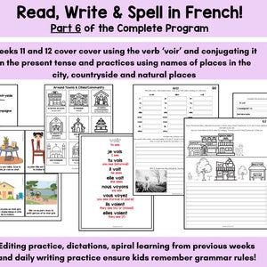 French Writing Program Part 6 for FSL Beginner Writers - Etsy