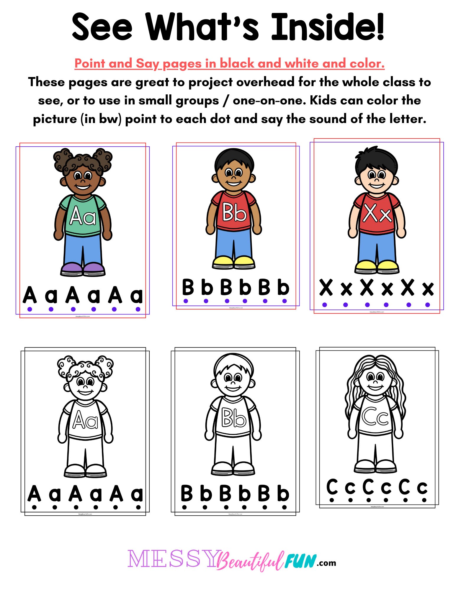 Alphabet Phonics Posters Point Trace Say for Classroom or Homeschool - Etsy